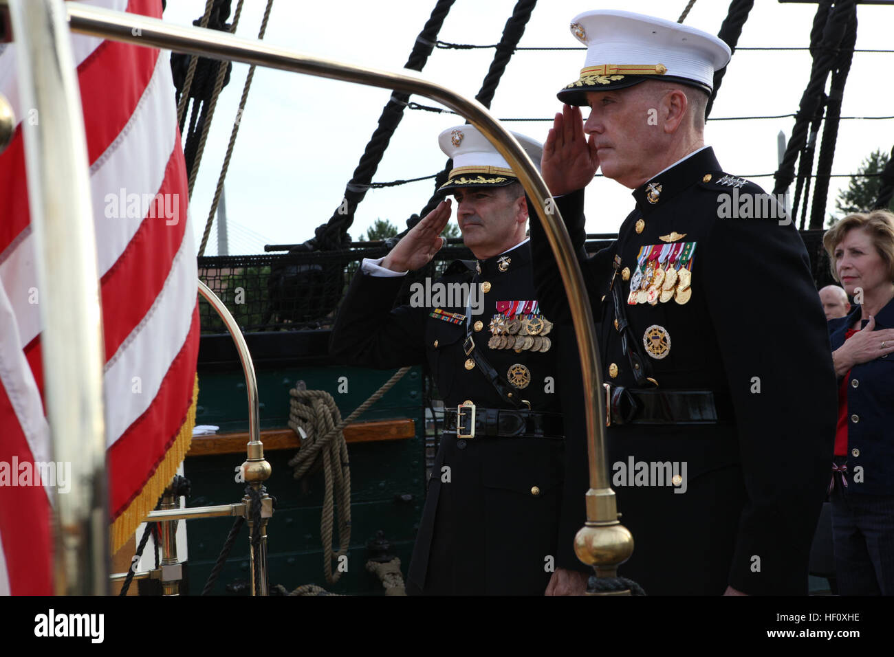 Assistant Commandant of the Marine Corps Gen. Joseph F. Dunford, right ...