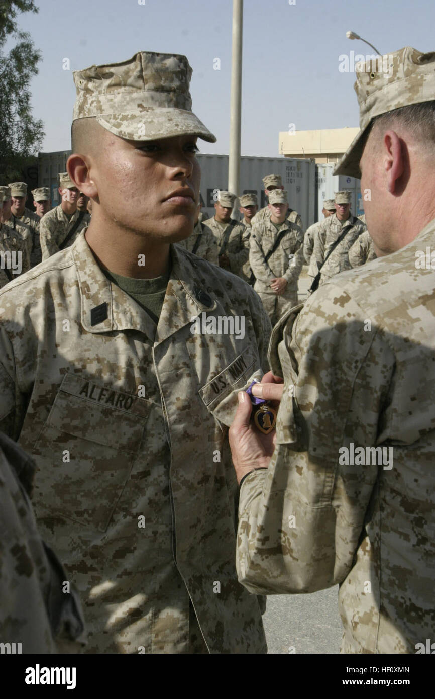 CAMP AL QA'IM, Iraq (June 25, 2005)- Hospitalman Ramon R. Alfaro, a ...
