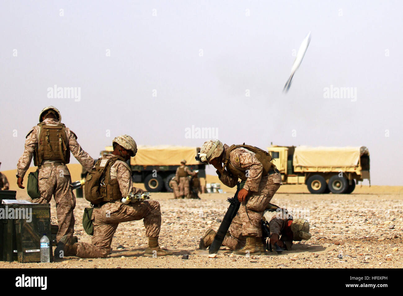 UDAIRI RANGE, Kuwait (July 31, 2012) -Marines with 81s Platoon, Weapons ...