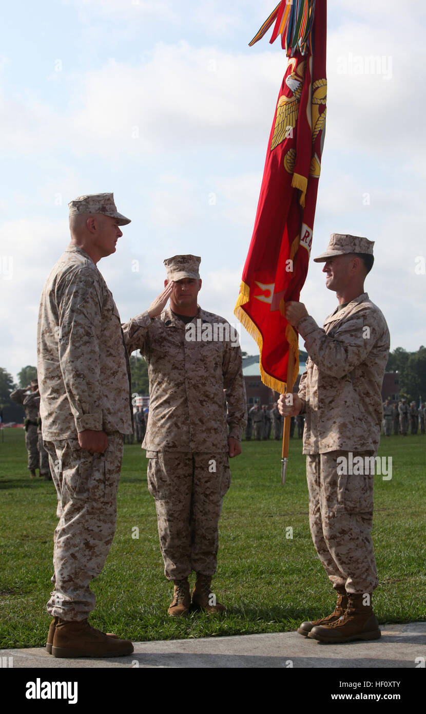 Colonel Michael H. Brown (right), the commanding officer of ...