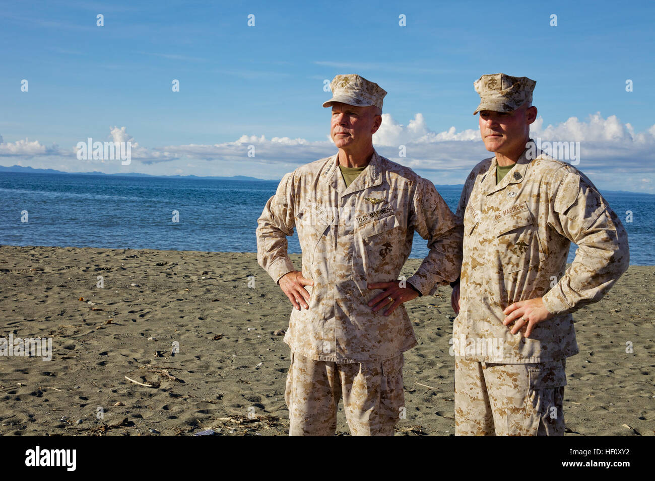 Commandant of the Marine Corps Gen. James F. Amos, left, and Sgt. Maj ...