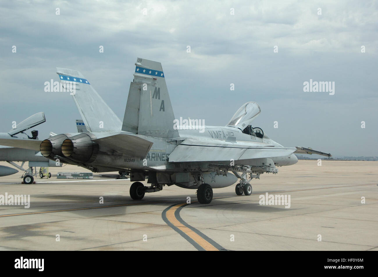 An F/A-18A from Marine Fighter Attack Squadron 112, Marine Aircraft ...