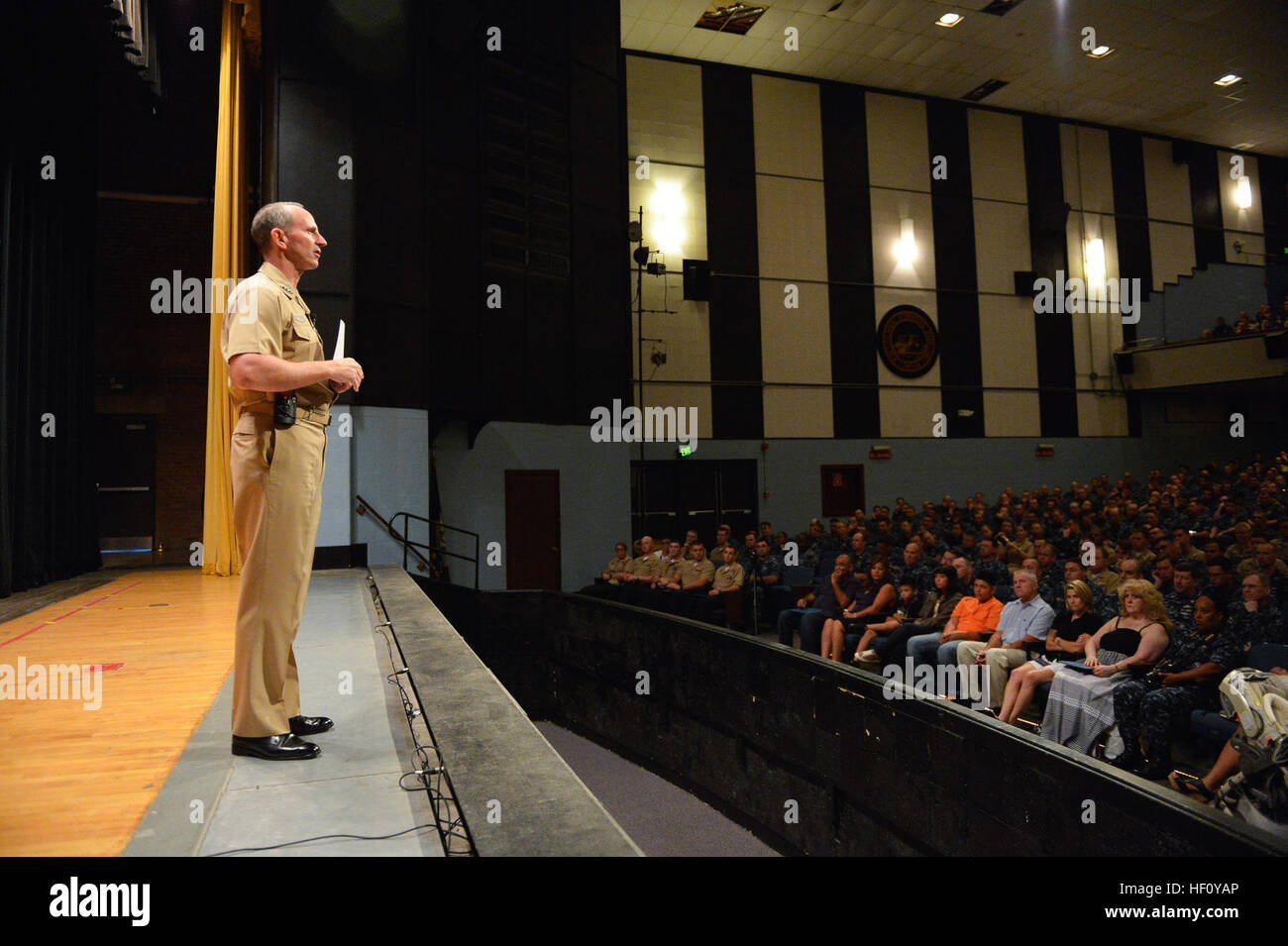 Chief of Naval Operations (CNO) Adm. Jonathan Greenert speaks to Groton ...