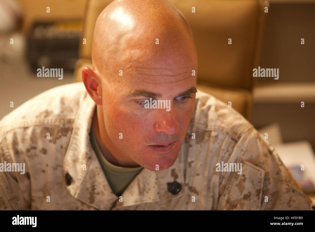 Staff Sgt. Christopher Webb, company gunnery sergeant, Headquarters ...