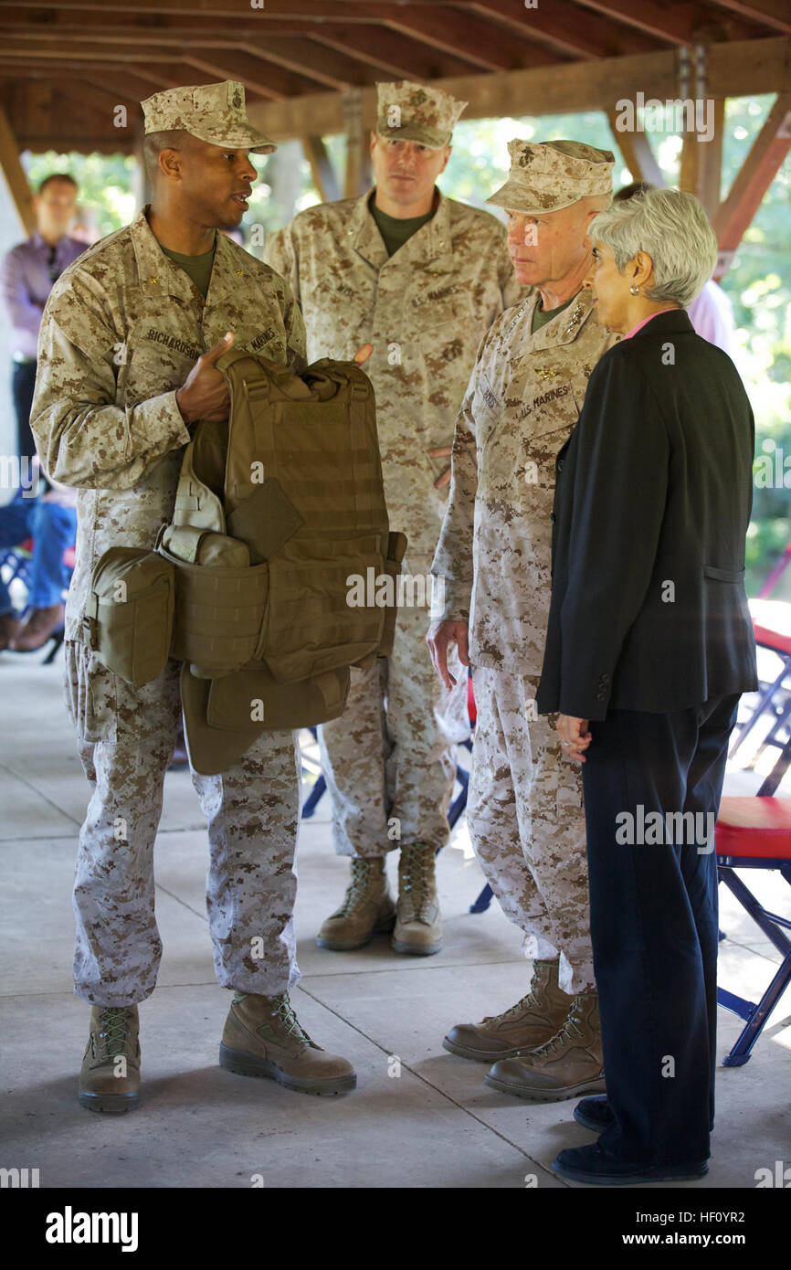U.S. Marine Corps Gen. James F. Amos, second from right, the commandant ...