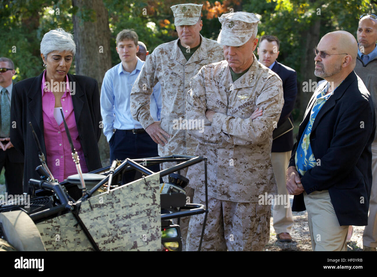 U.S. Marine Corps Gen. James F. Amos, center right, the commandant of ...