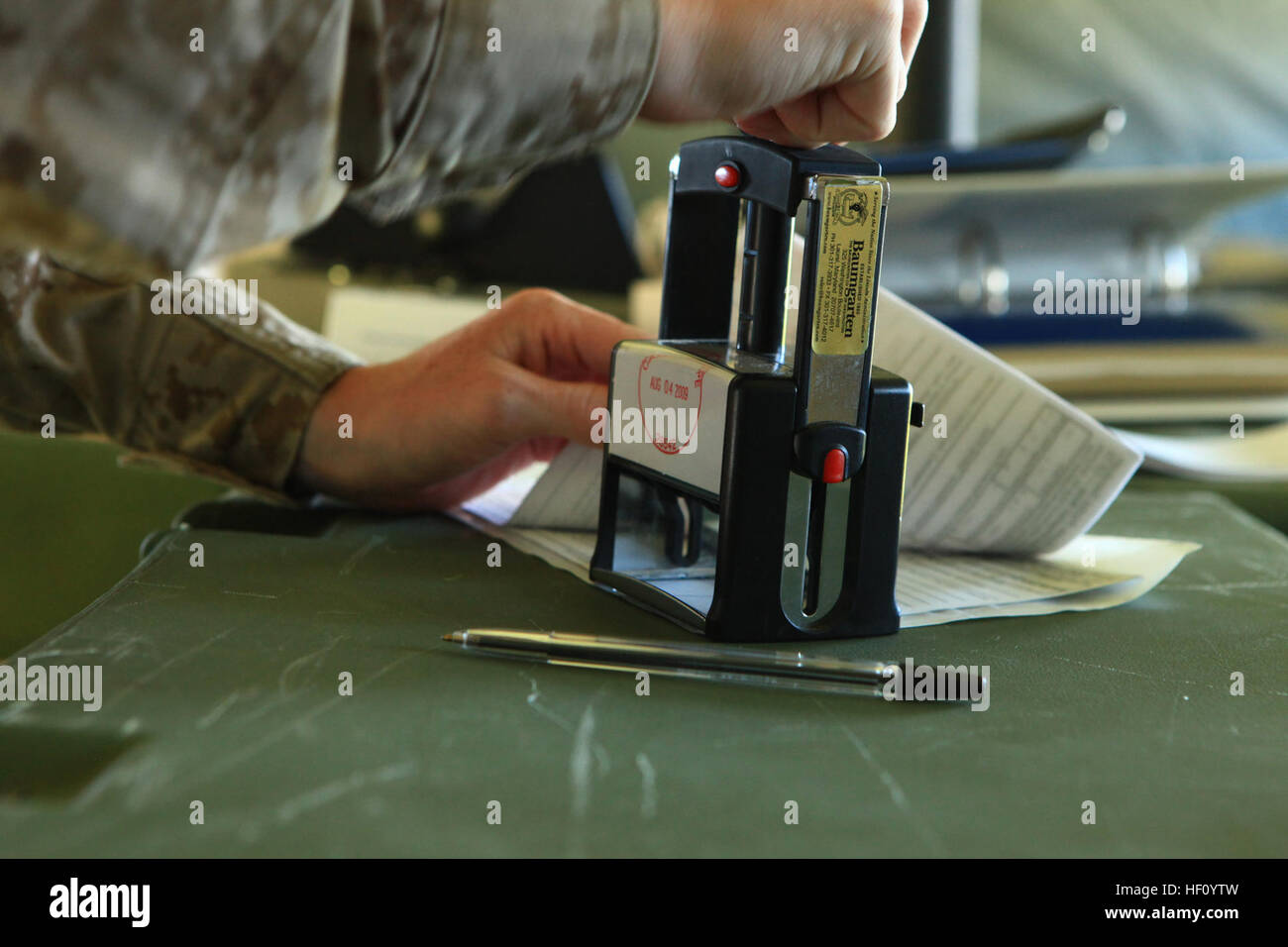 A postal clerk with Combat Logistics Regiment 2, 2nd Marine Logistics ...