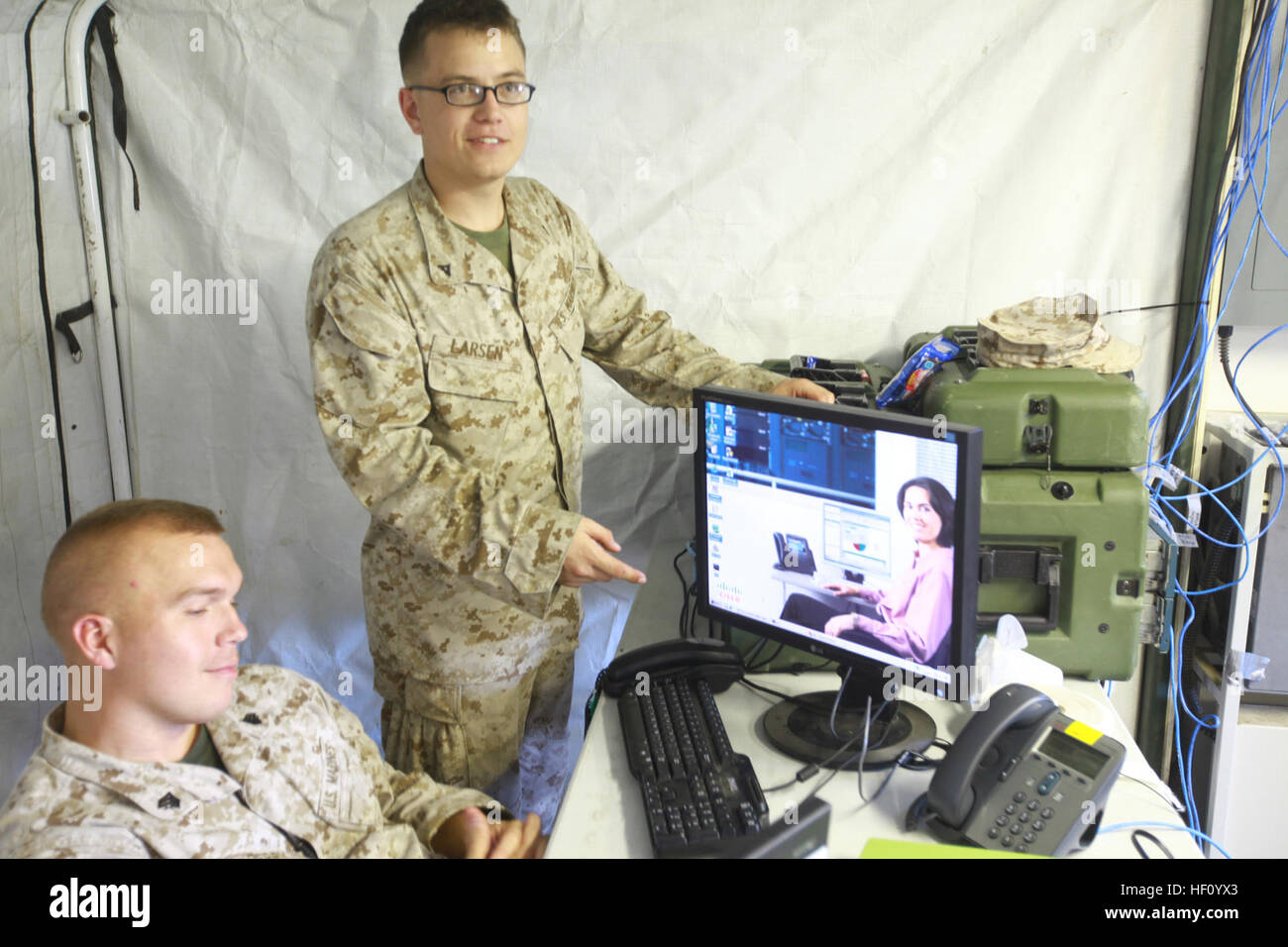 Marines with Communications Company, Combat Logistics Regiment 27 ...