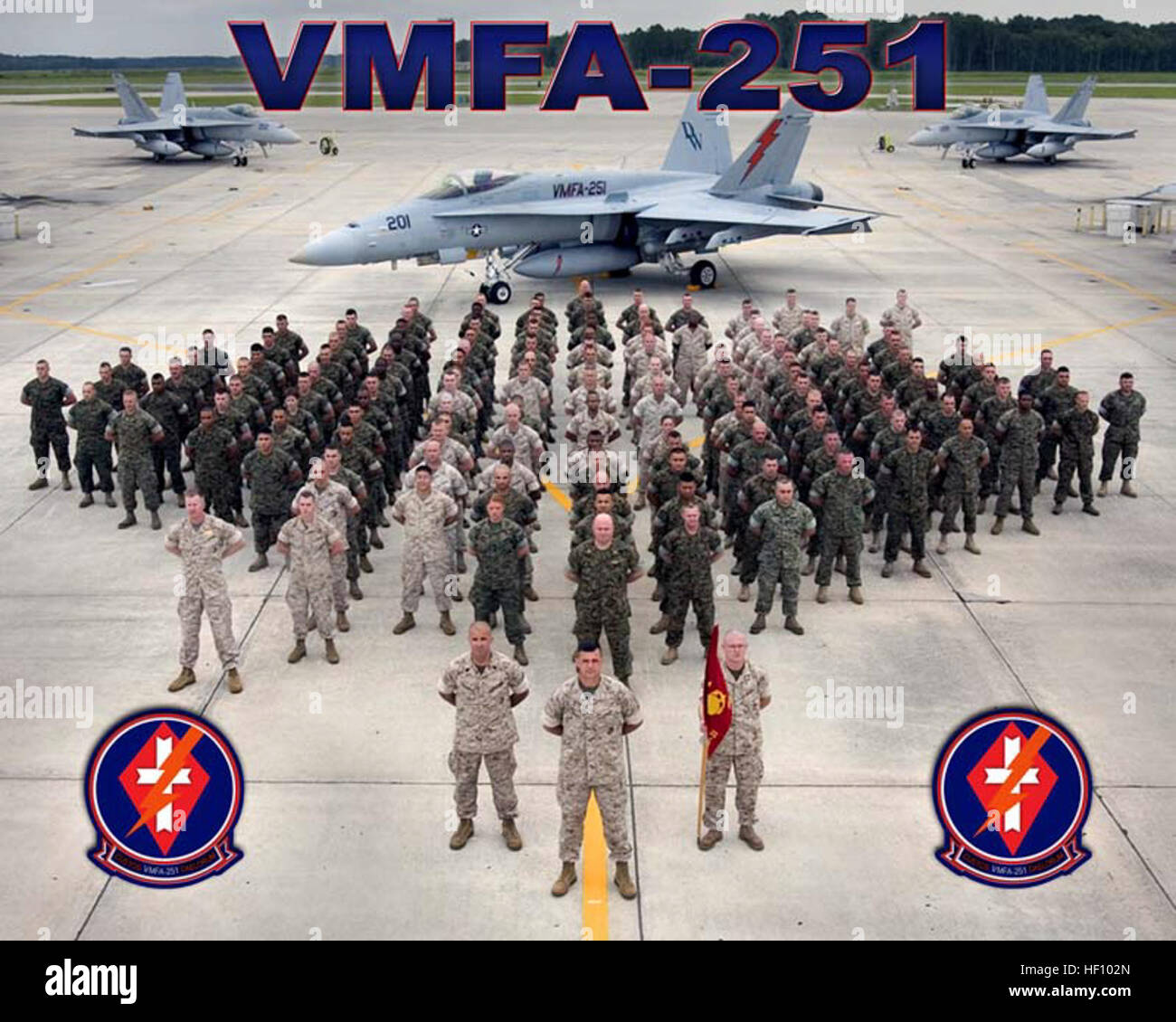 US Marine Corps VMFA-251 personnel 2005 Stock Photo - Alamy