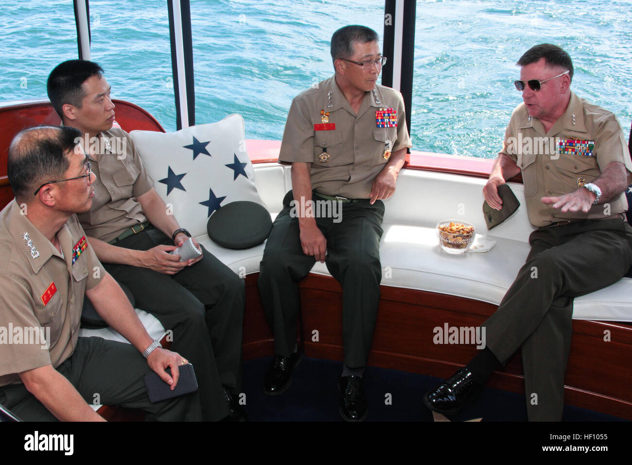 U.S. Marine Corps Lt. Gen. Terry G. Robling (right), commander of U.S ...
