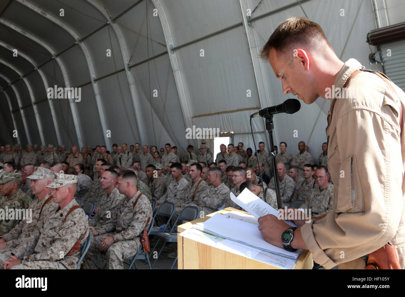 Coalition Forces attend a memorial service in honor of Lt. Col ...
