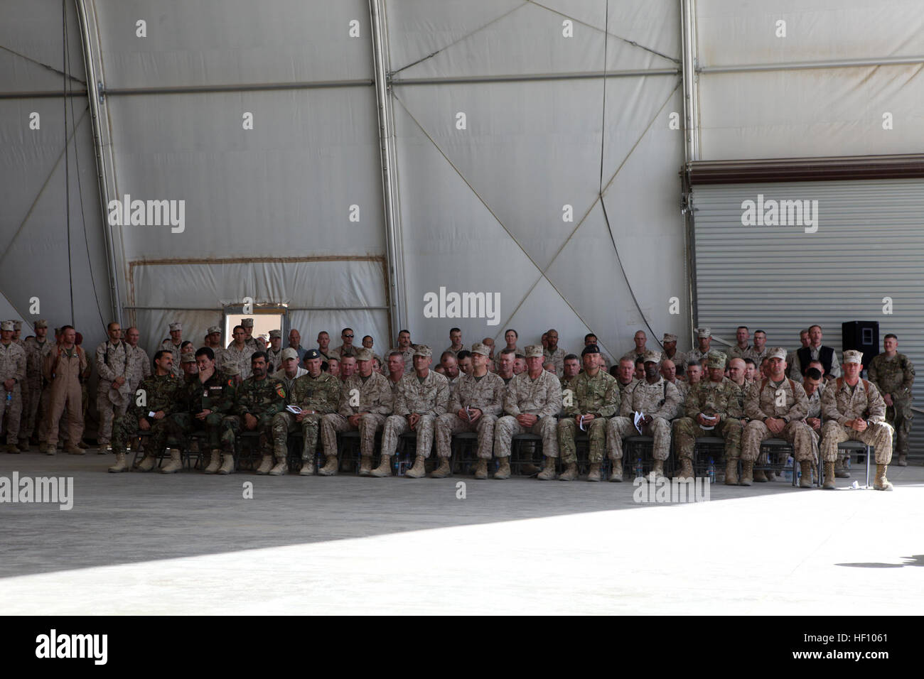 Coalition Forces attend a memorial service in honor of Lt. Col ...