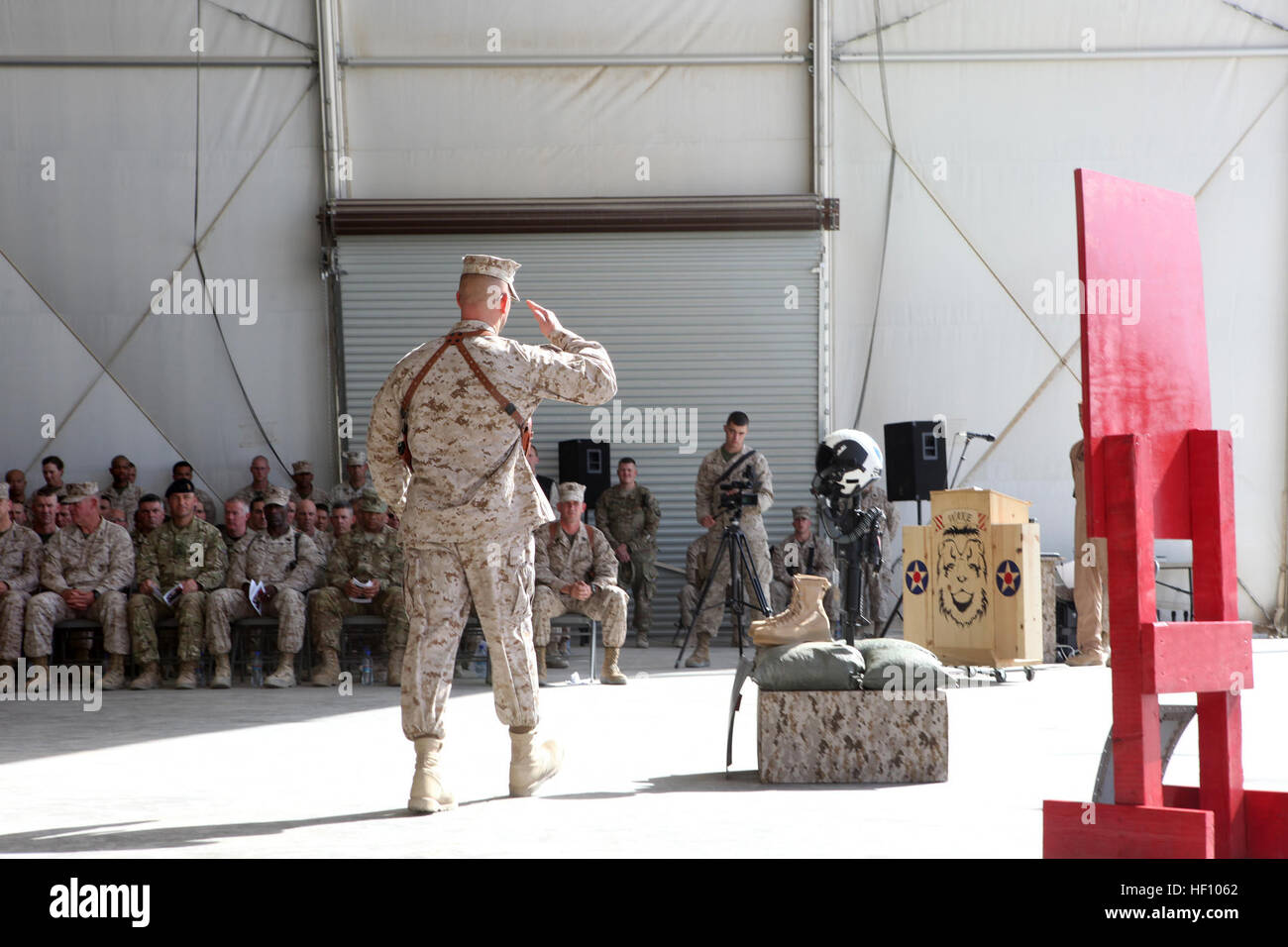 Coalition Forces attend a memorial service in honor of Lt. Col ...