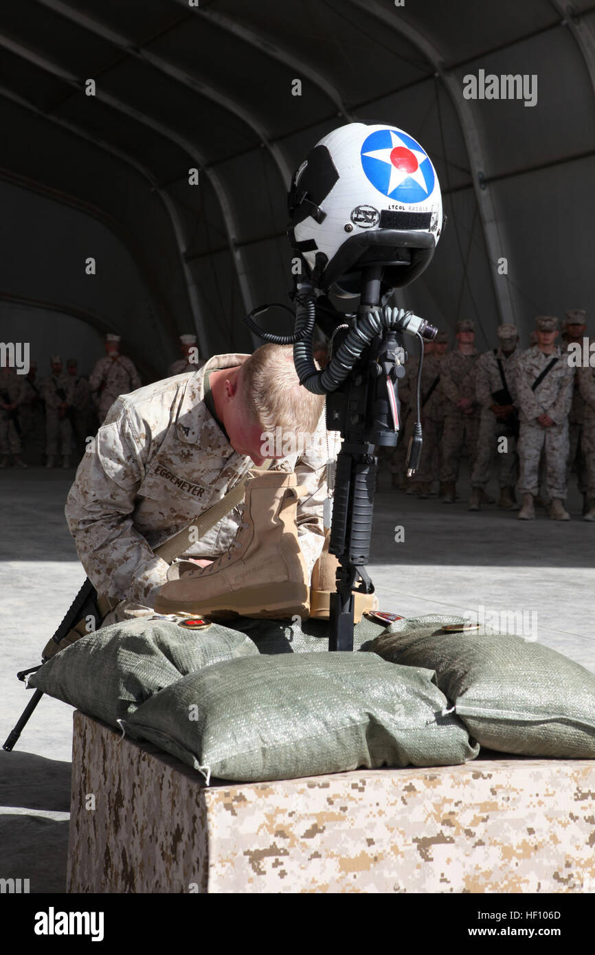 Coalition Forces attend a memorial service in honor of Lt. Col ...