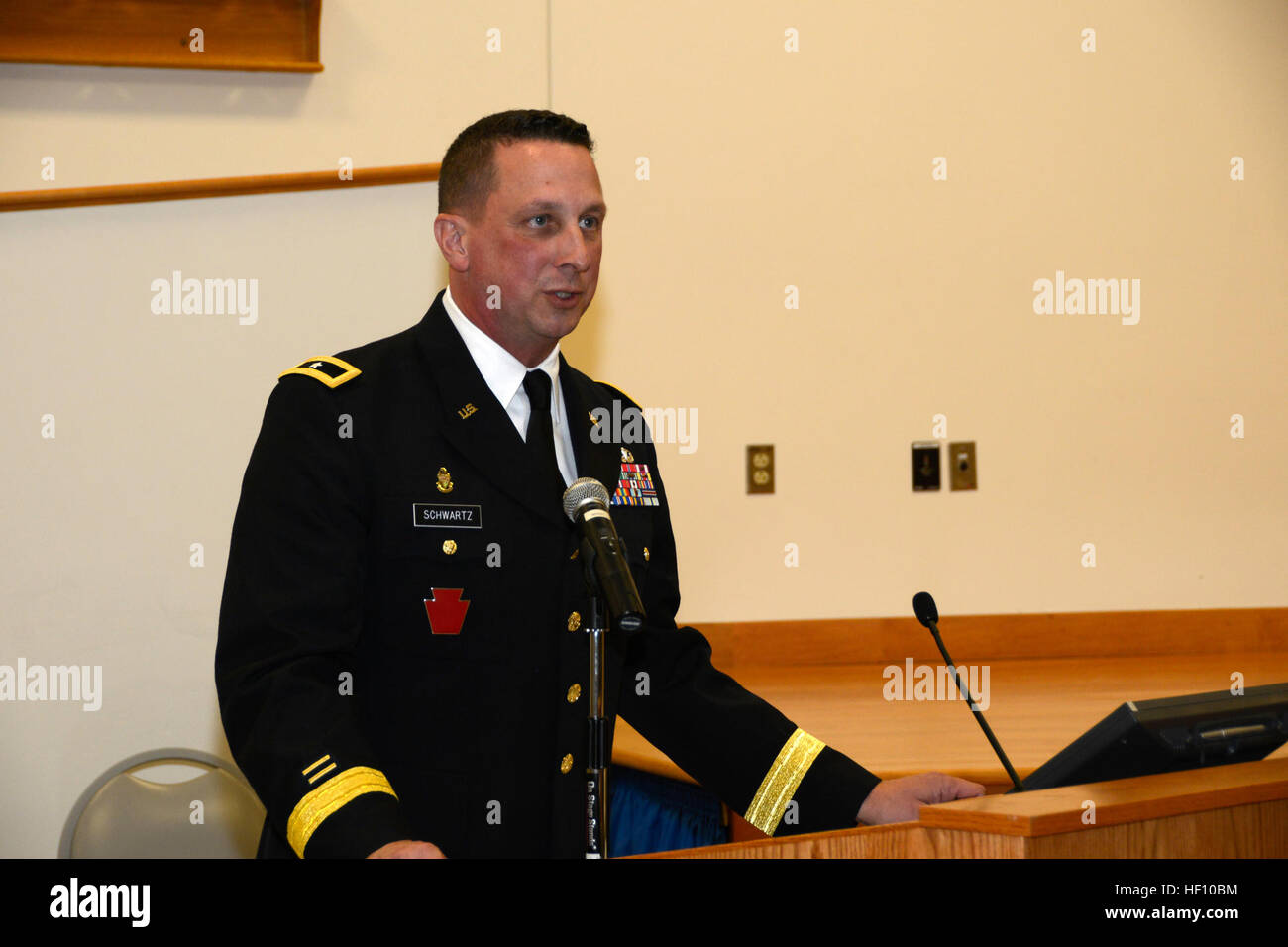 Col Schwartz promoted to brigadier general (8009974980 Stock Photo - Alamy