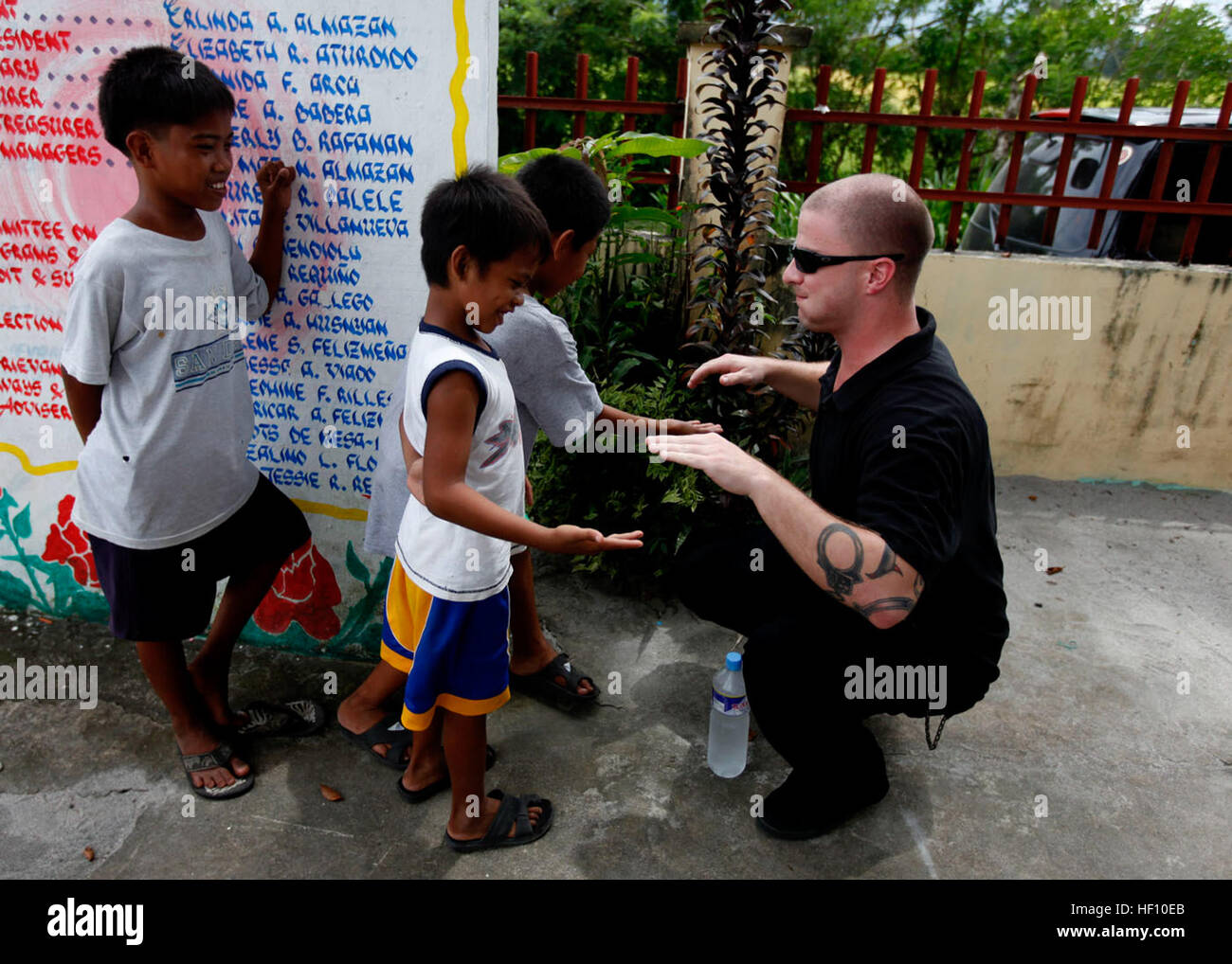 U.S. Marine Sgt Josh Dolan, with III Marine Expeditionary Unit Civil ...
