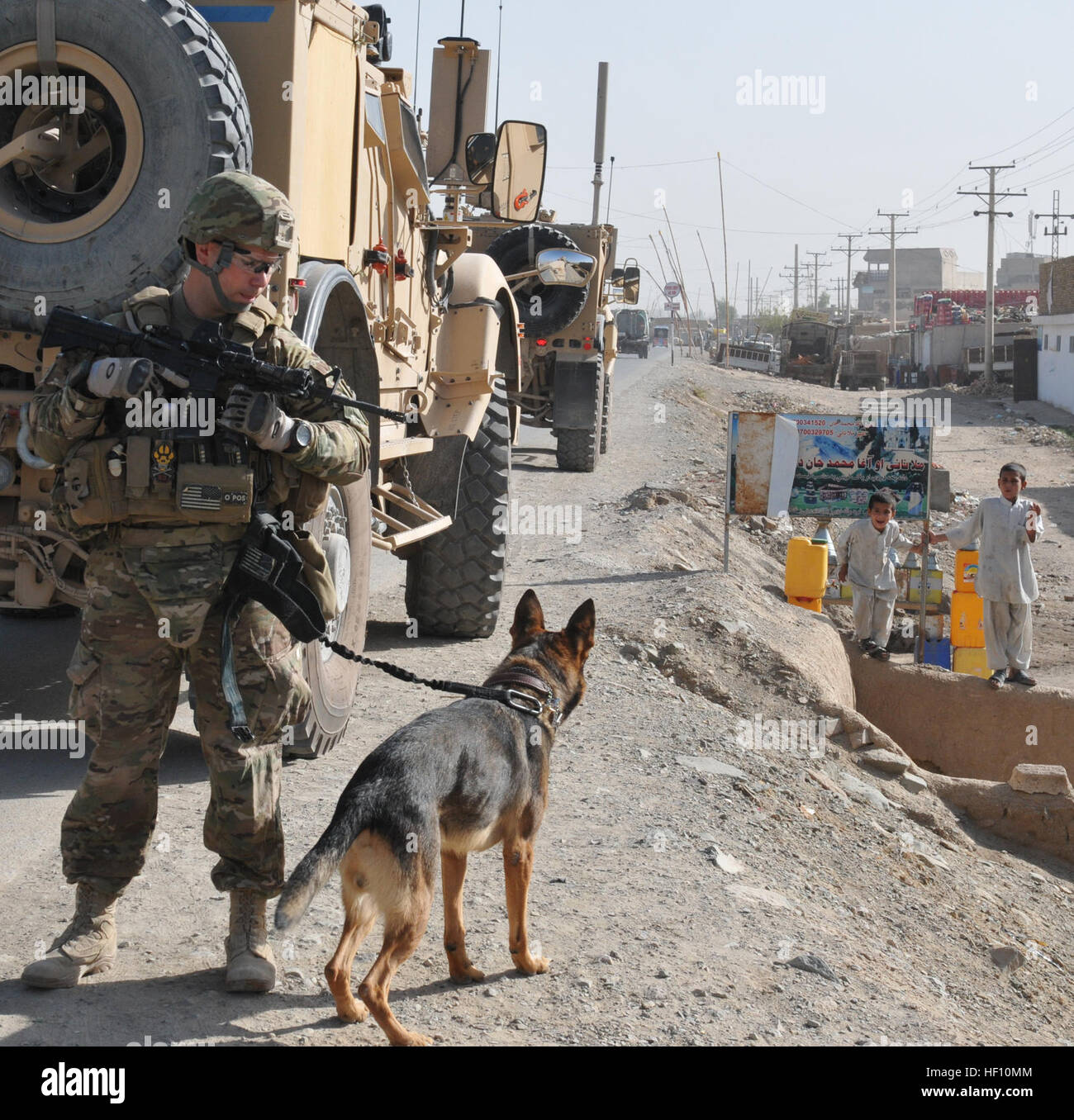 Staff Sgt. Terry Young, an explosives patrol detector dog handler with ...