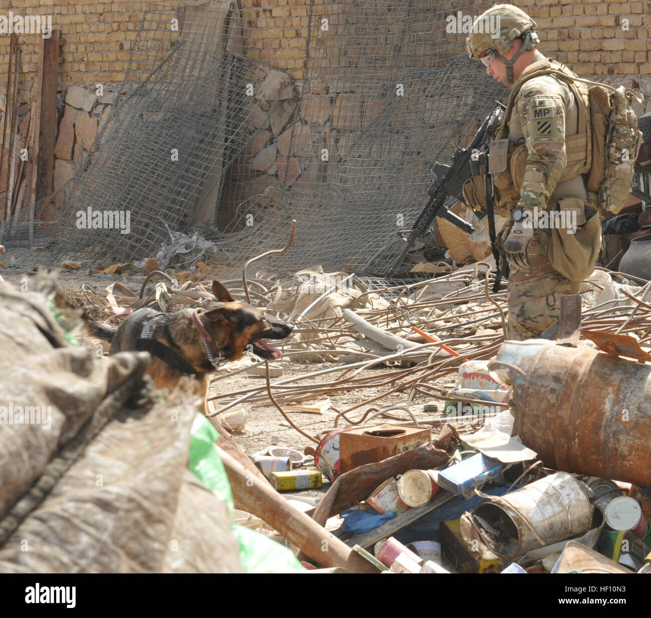 Staff Sgt. Terry Young, an explosives patrol detector dog handler with ...
