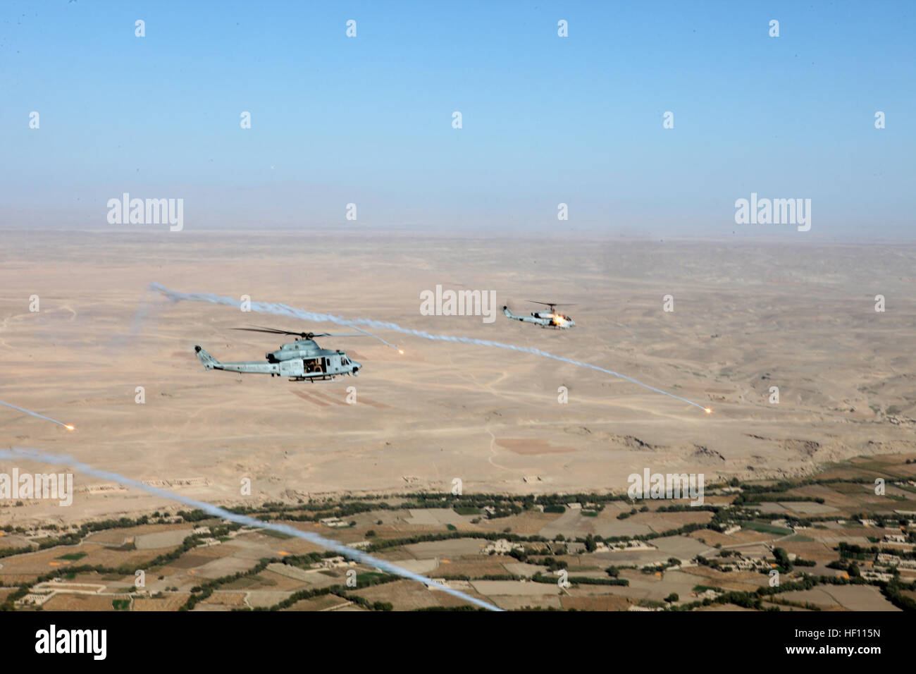 A U S Marine Corps Uh 1y Venom Utility Helicopter And An Ah 1w Cobra