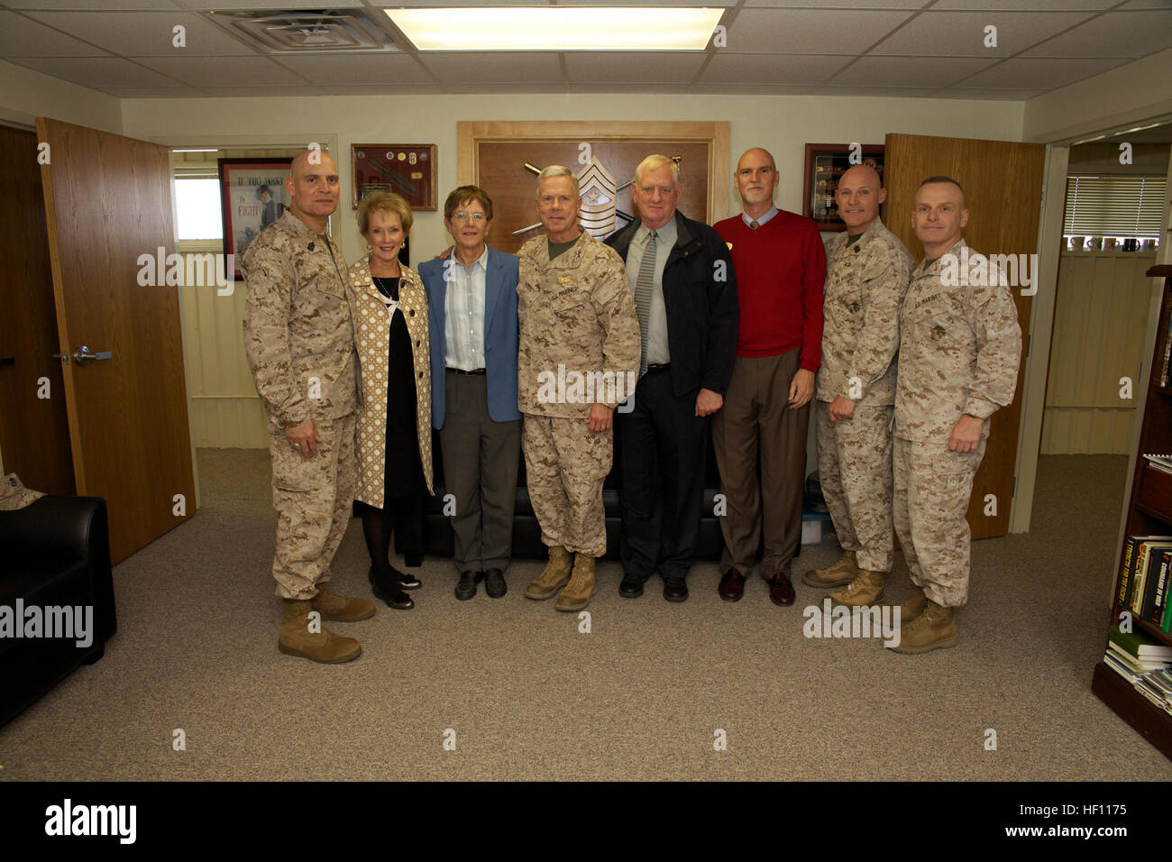 The commandant of the Marine Corps, Gen. James F. Amos, fourth from ...