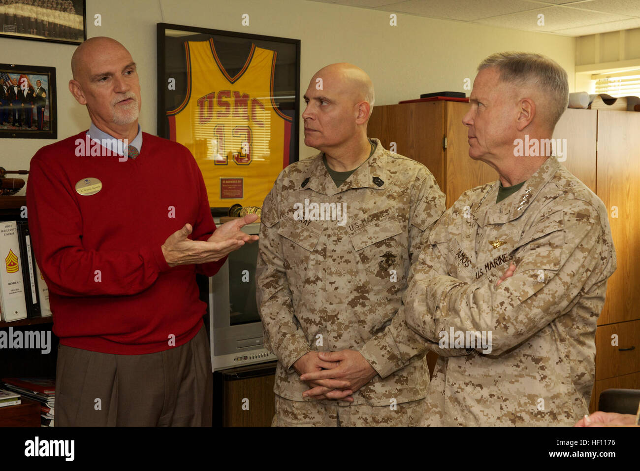 From left, K. Wayne Bardell, Sgt. Maj. Michael B. Gray, and the ...