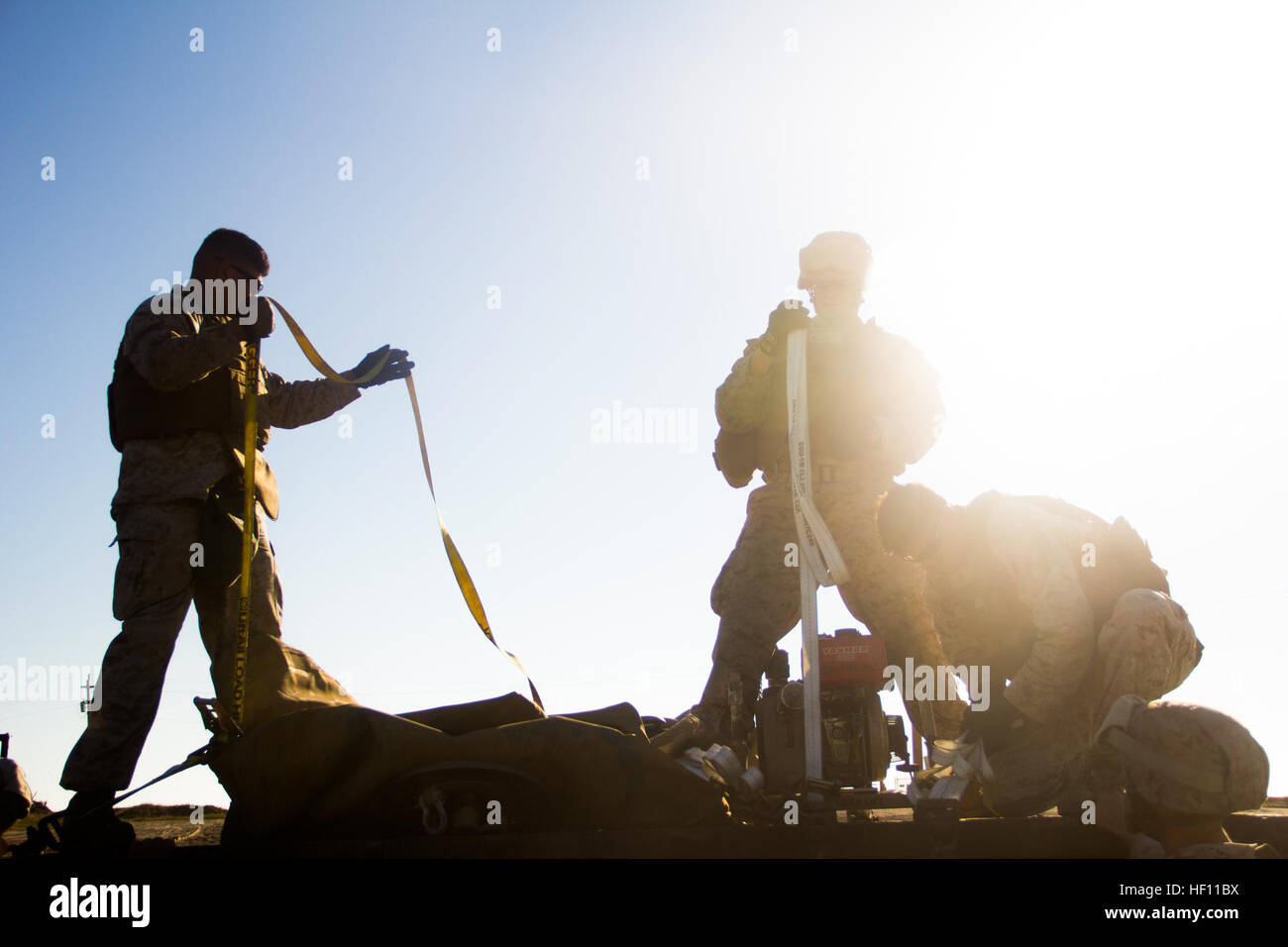Marines assigned to Combat Logistics Battalion (CLB) 26 secure empty ...
