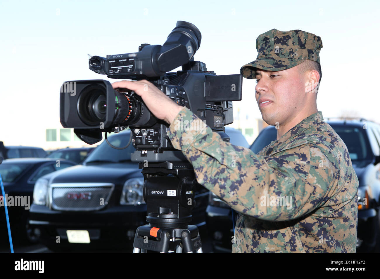 U.S. Marine Corps Sgt. Omar Elorza, a videographer with Headquarters ...