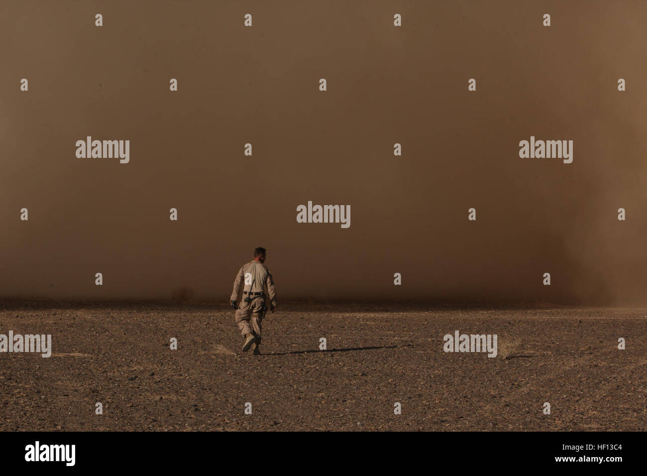 A Marine advisor to the Afghan Border Police braces himself prior to ...