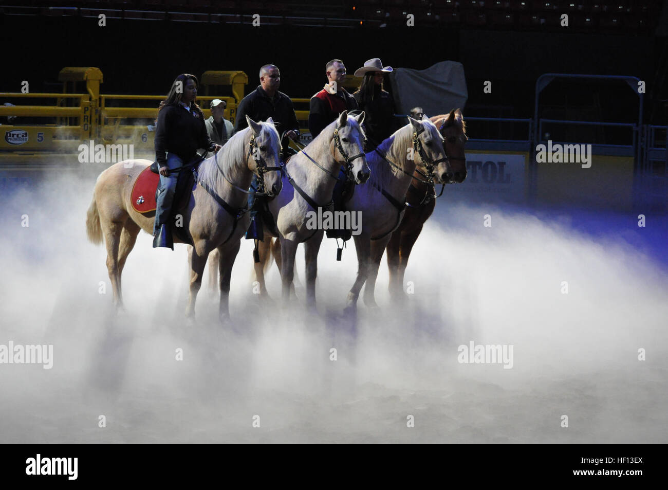 The Marine Corps Mounted Color Guard stationed aboard Marine Corps ...