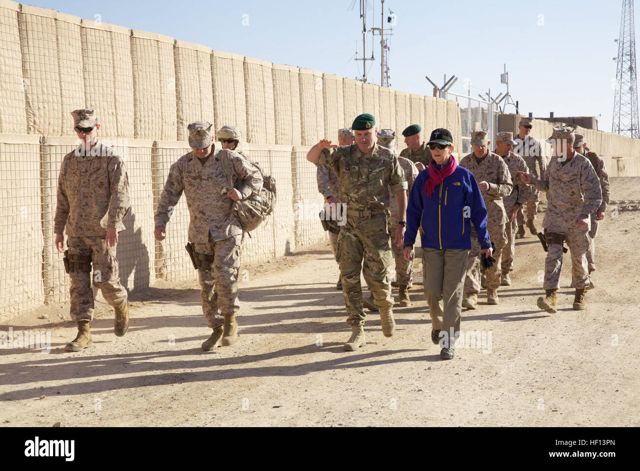 British Royal Marines Maj. Gen. Ed Davis, center, the commandant ...