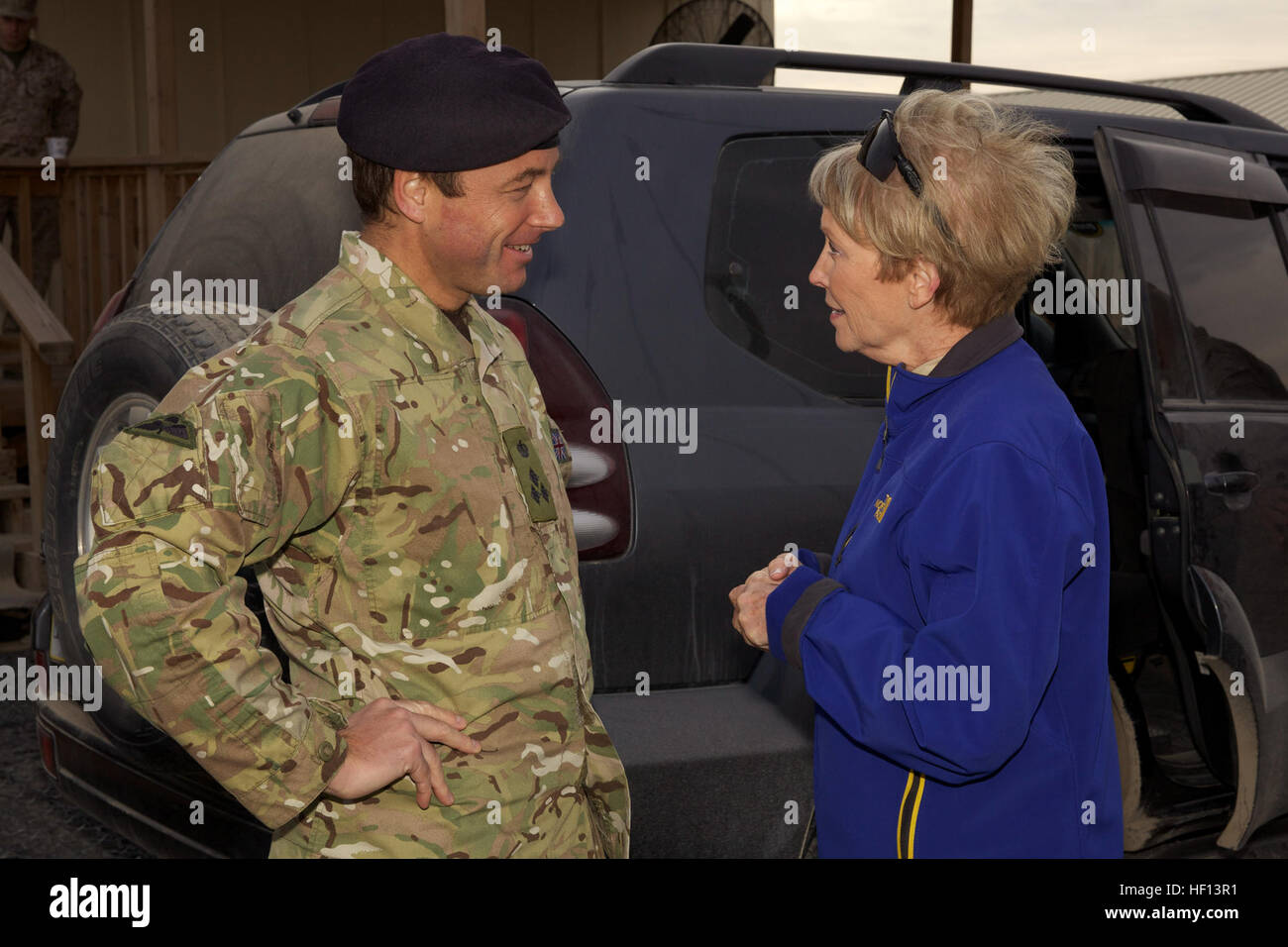 Bonnie Amos, right, the wife of U.S. Marine Corps Gen. James F. Amos ...