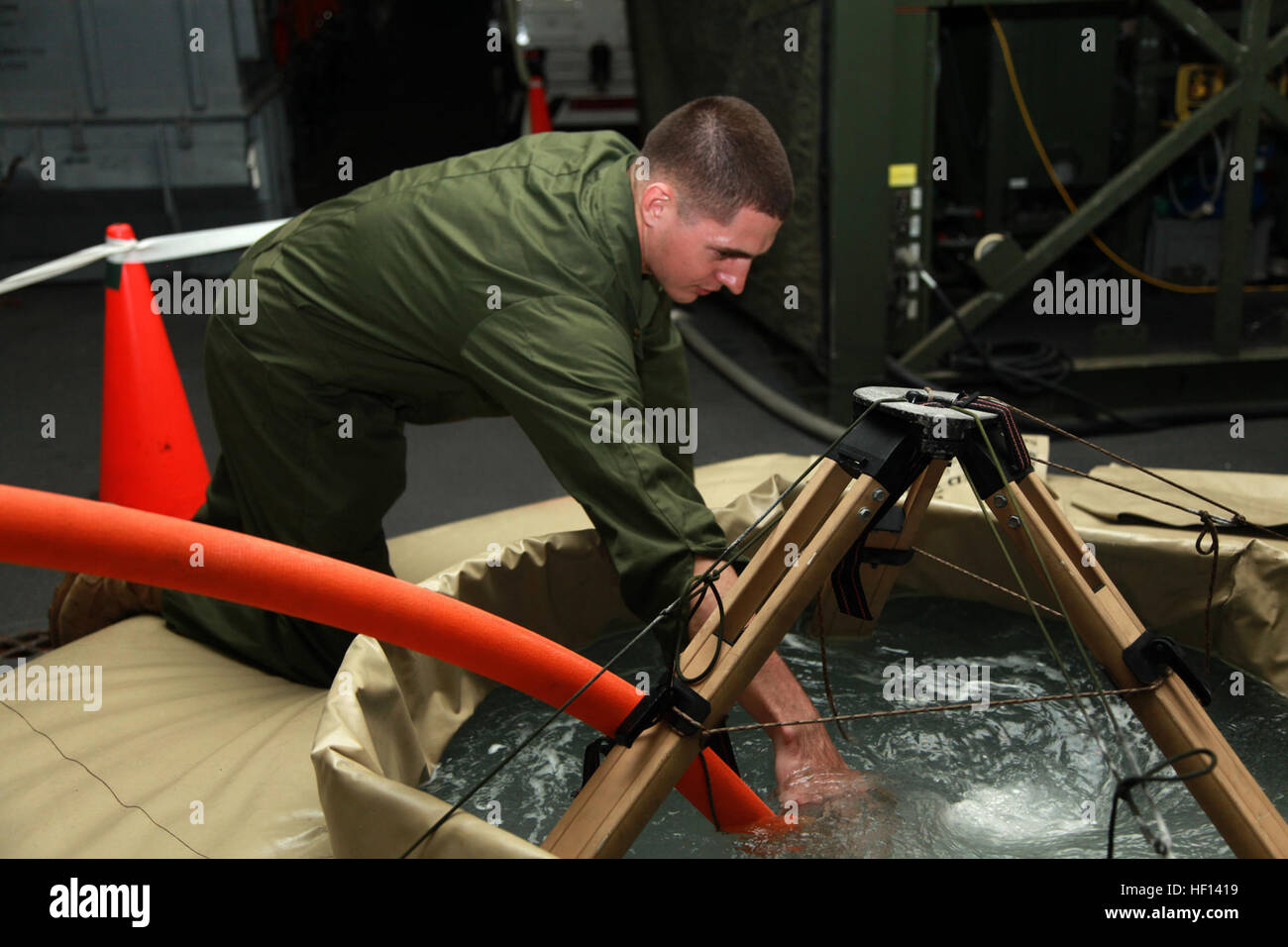 Corporal Michael A. Stempien, section head, Water Section, Engineer ...