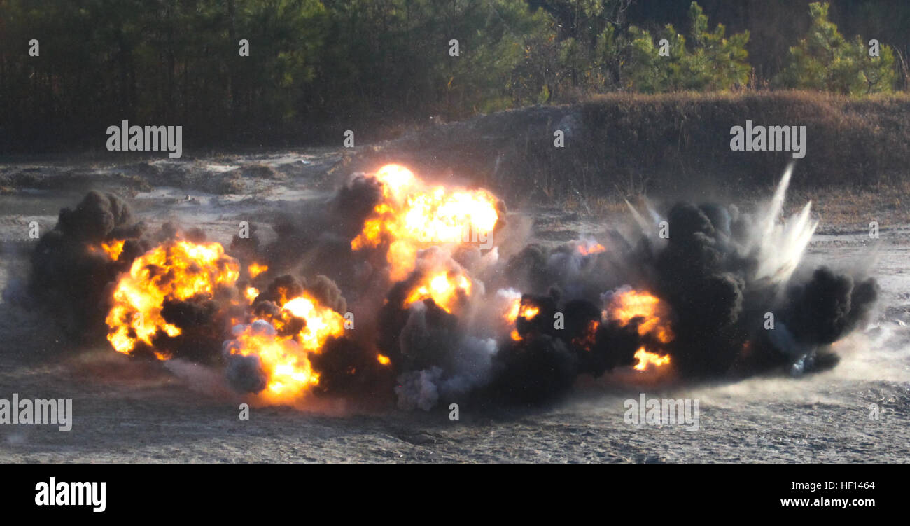 A fireball erupts from a ring of fire, January 10, at Engineer Training ...