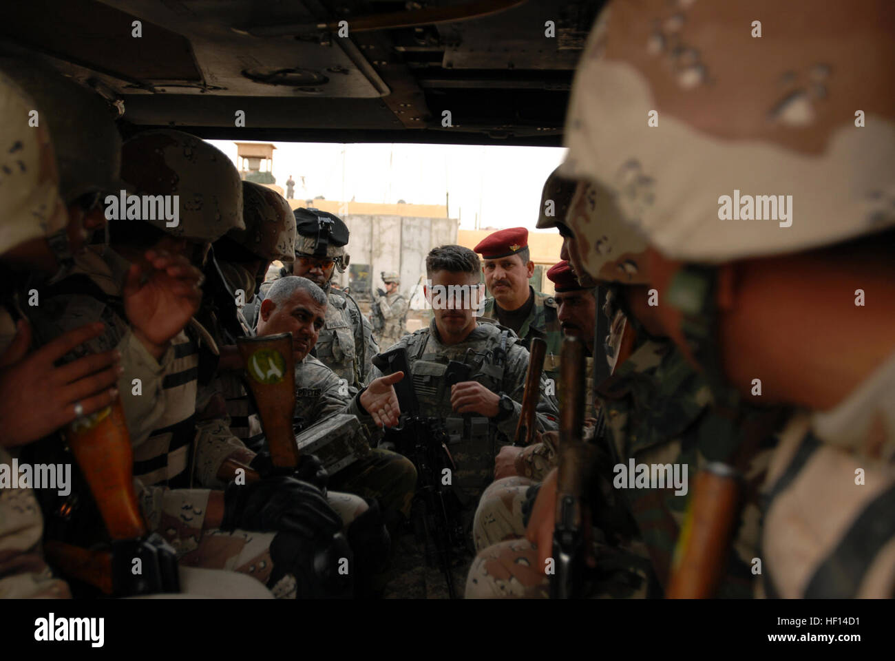 While inside an Army UH-60 Black Hawk helicopter, 4th Iraqi Division ...