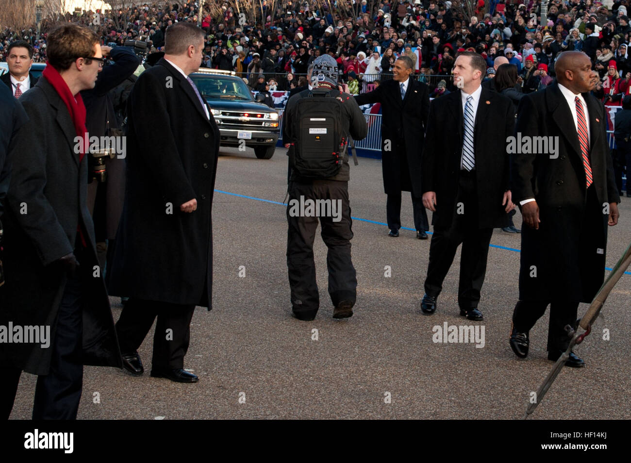President Barack Obama and the first lady review the 57th Presidential ...
