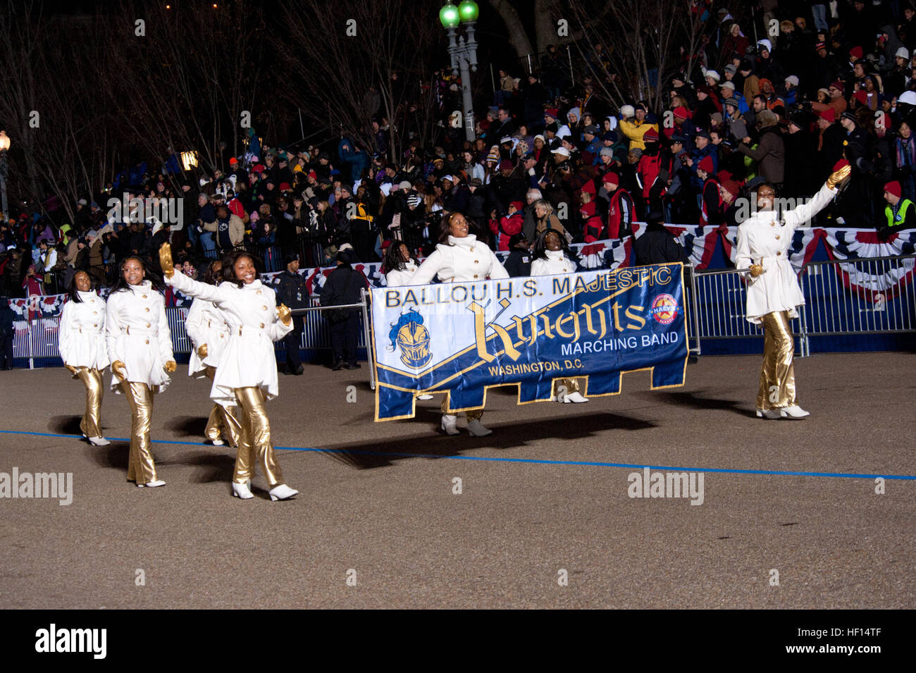 President Barack Obama watches the Ballou Senior High School majestic ...