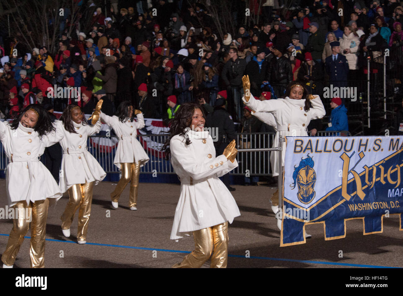 President Barack Obama watches the Ballou Senior High School majestic ...