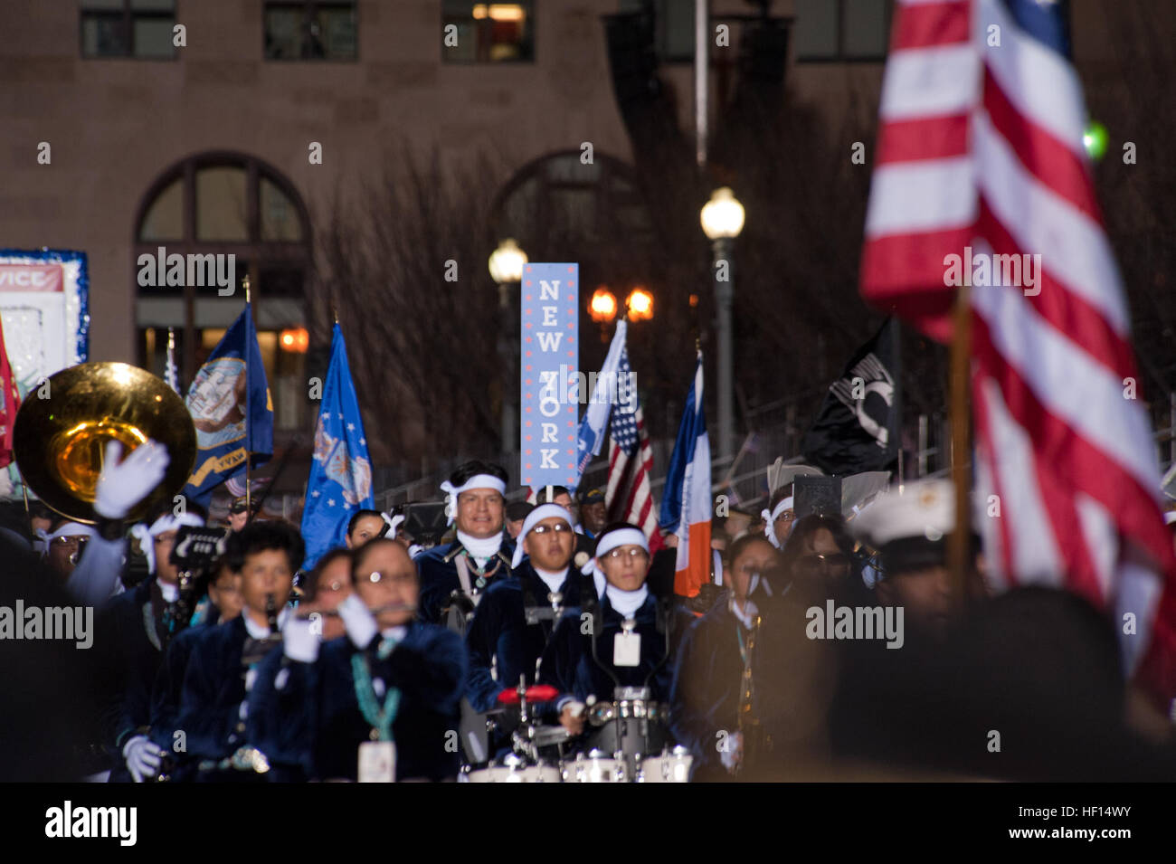 President Barack Obama watches from the presidential inauguration ...