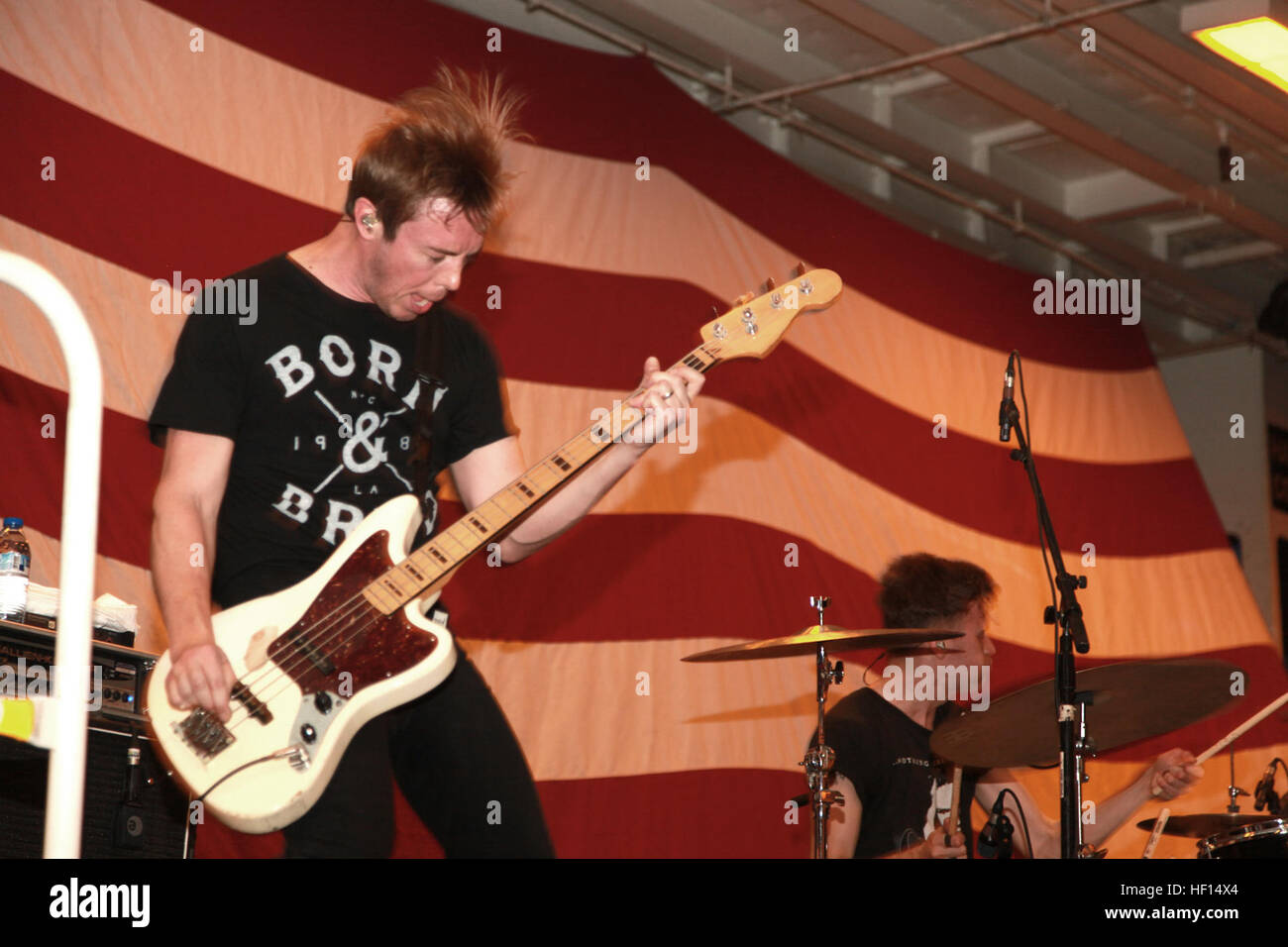 Deon Rexroat, bass player for the band Anberlin, performs for the ...