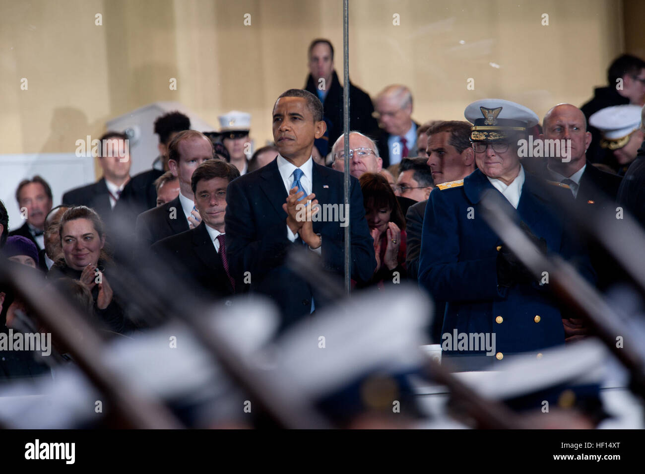 President Barack Obama watches the United States Coast Guard from the ...