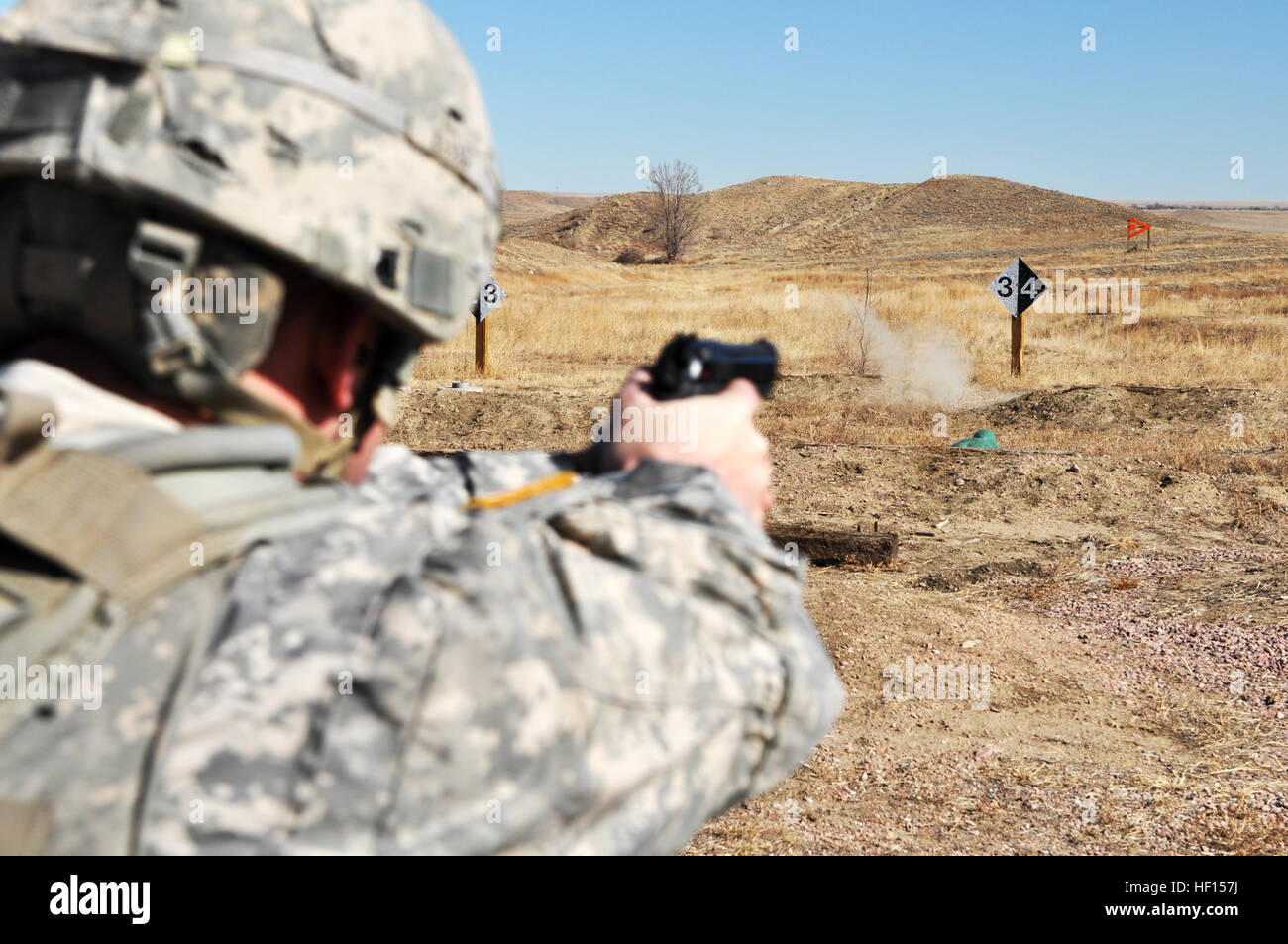 A U.S. Army Soldier with the Colorado Army National Guard competes in ...