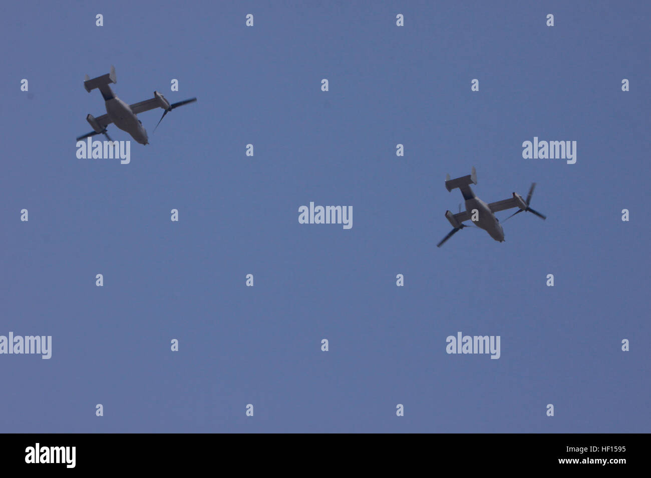 Two MV-22B Ospreys fly over Wing One Royal Thai Air Force Base, Nakhon ...