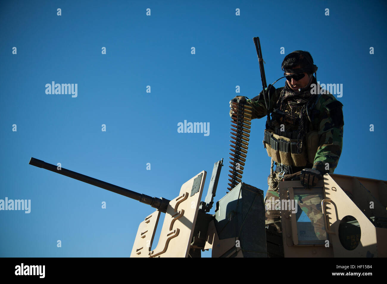 An Afghan National Army special operations forces soldier prepares a ...