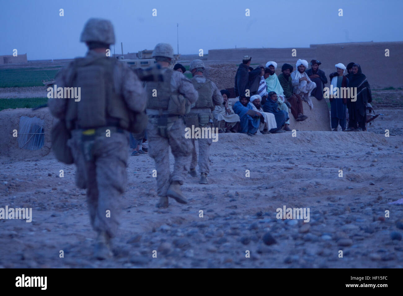 U.S. Marines with Weapons Company, 2nd Battalion, 7th Marine Regiment ...