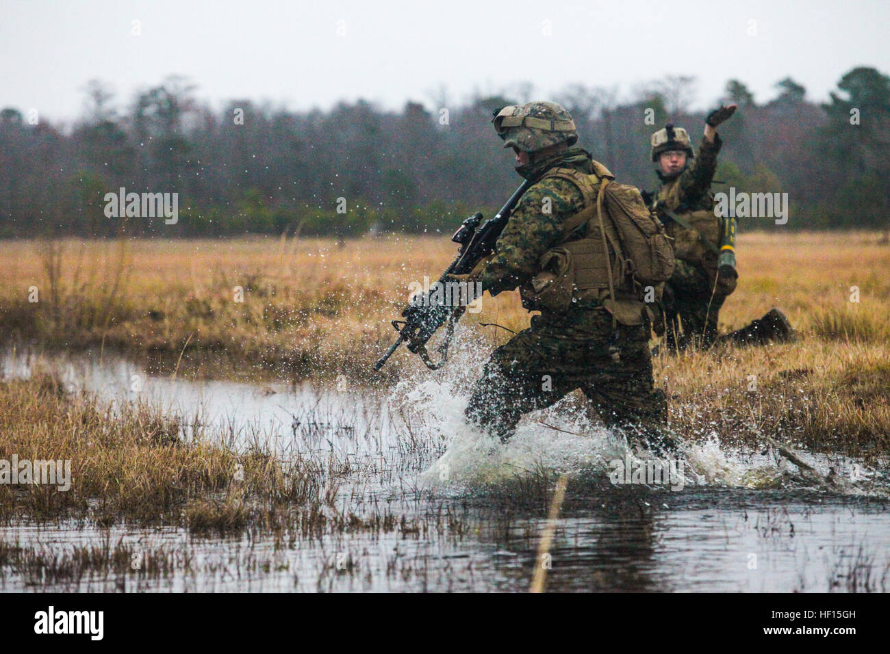 A Marine with Echo Company, 2nd Battalion, 6th Marine Regiment, refuses ...