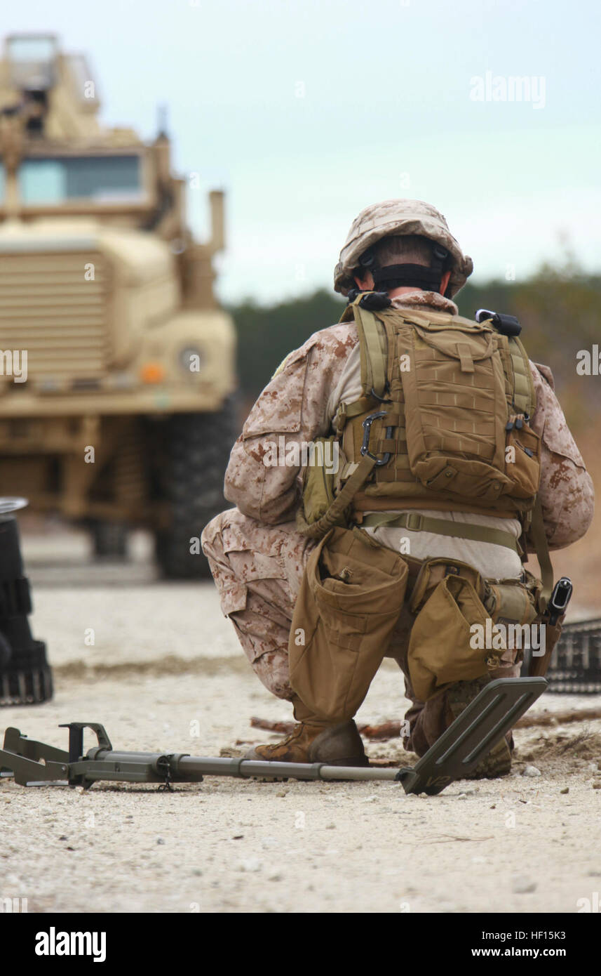 A Marine with 2nd Explosive Ordnance Disposal Company, 2nd Marine ...