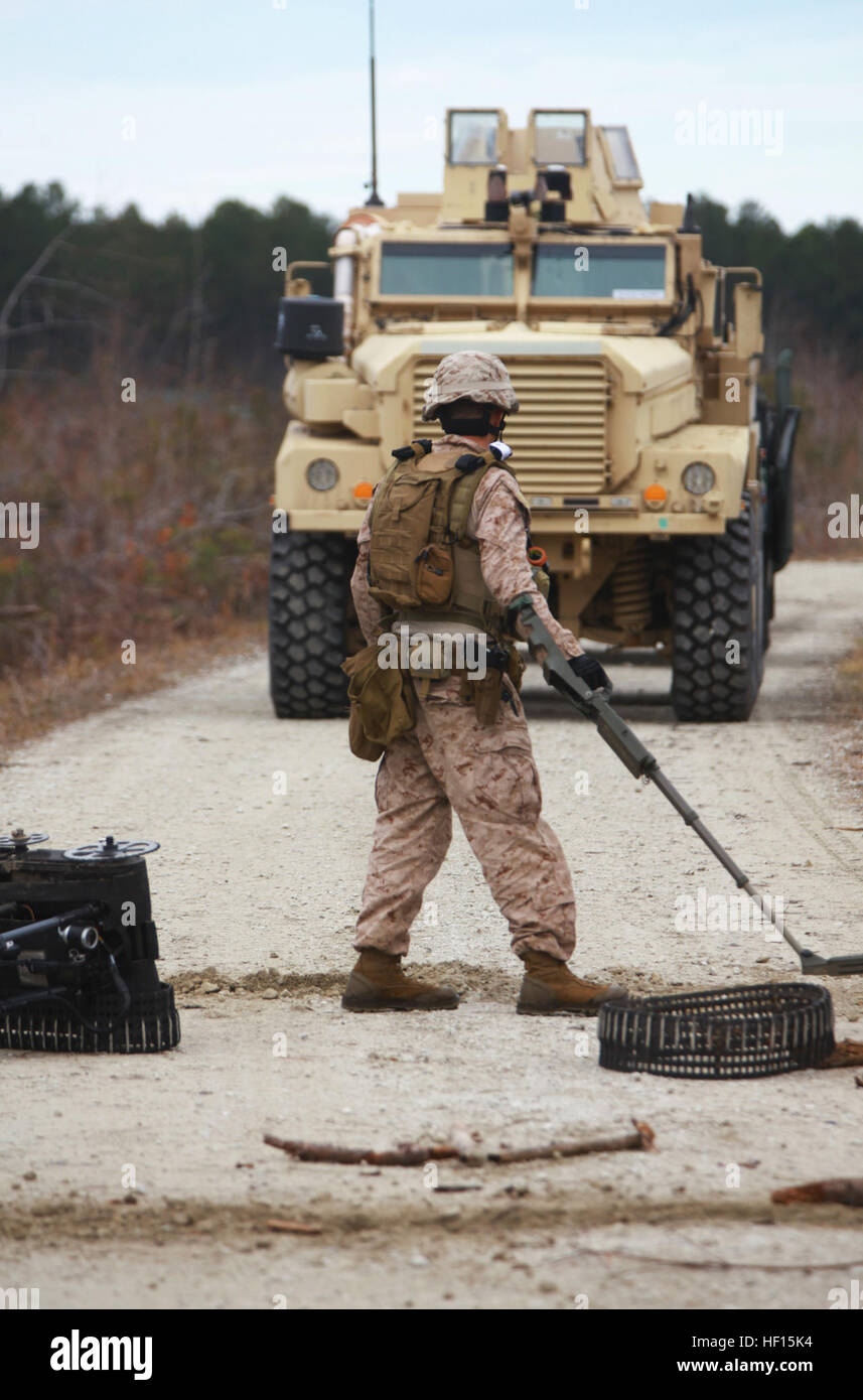 A Marine with 2nd Explosive Ordnance Disposal Company, 2nd Marine ...