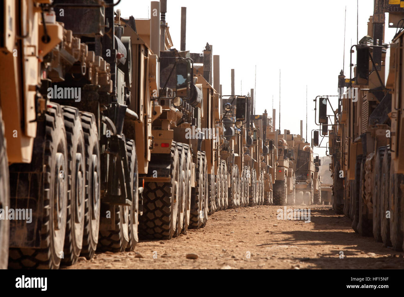 U.S. Marine Corps vehicles assigned to Combat Logistics Regiment 2 are ...