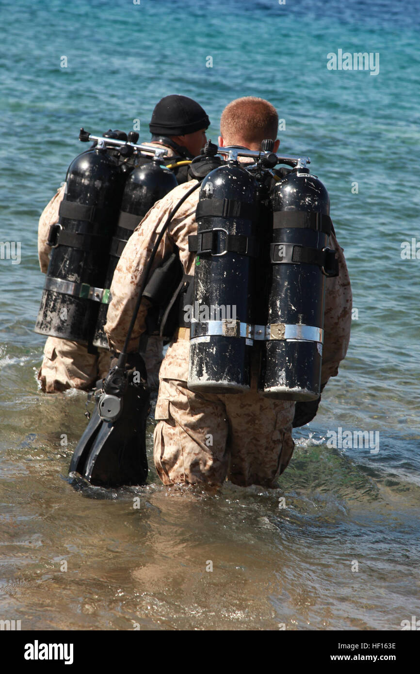 Marines with Reconnaissance Platoon, Battalion Landing Team 3/5, 15th ...