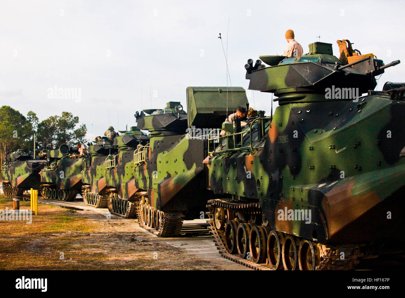 Bravo Company, 2nd AA Battalion stages amphibious assault vehicles ...